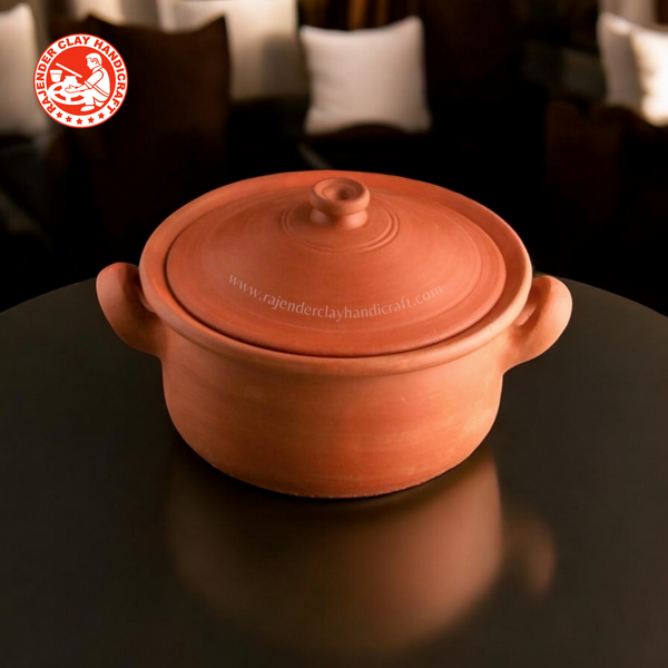 Handmade Flat Clay Kadhai by Rajender Clay Handicraft – Versatile for – RAJENDER CLAY HANDICRAFT